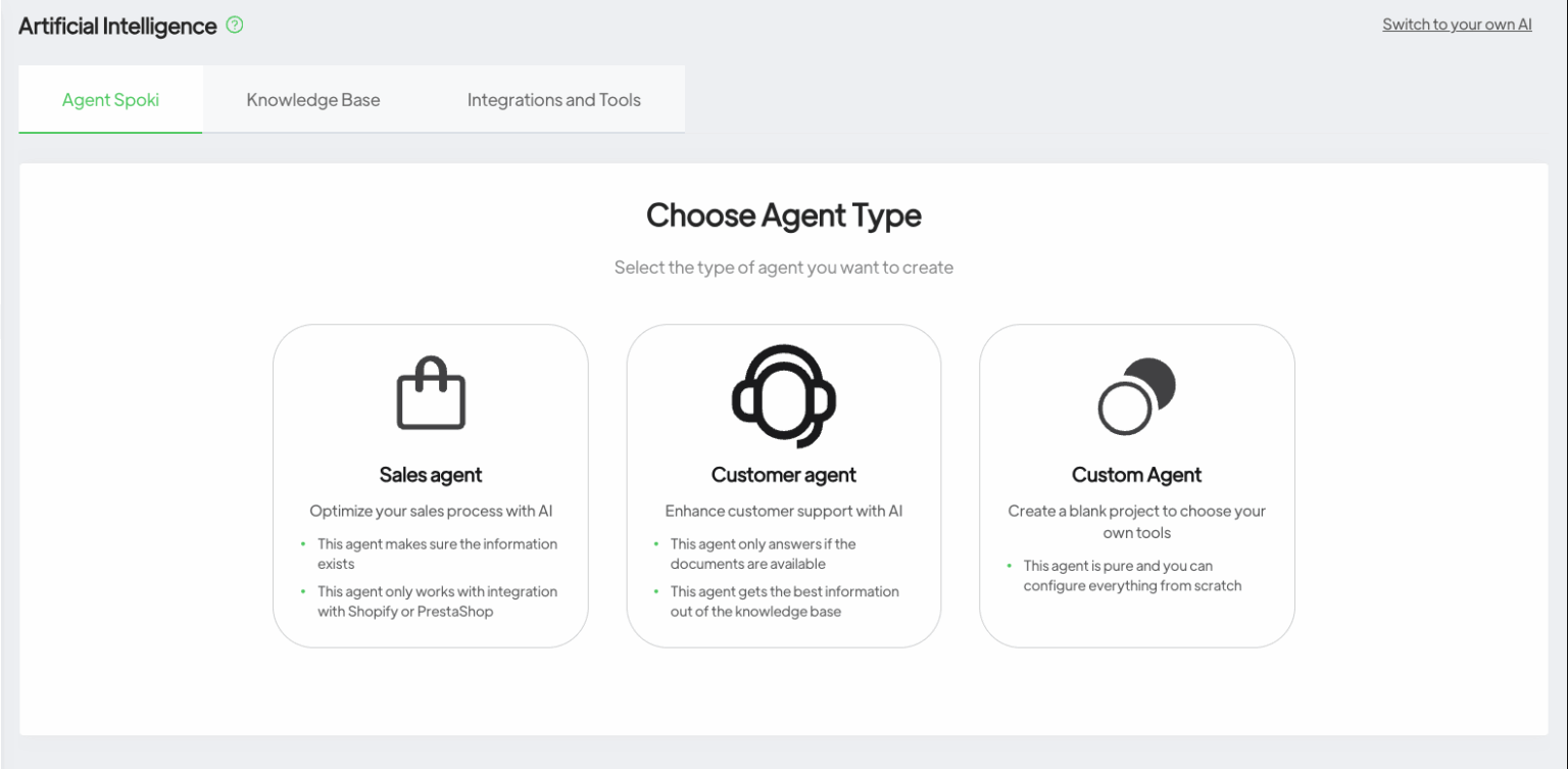 How to build your own AI Agent - Supporto Spoki